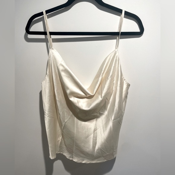 Showpo. | Tops | Nwt Showpo Satin Champagne Cowl Neck Straight Line ...